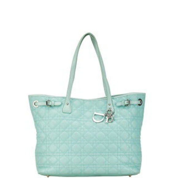 Dior | Bags | Dior Lady Cannage Tote Bag Mint Green Leather | Poshmark